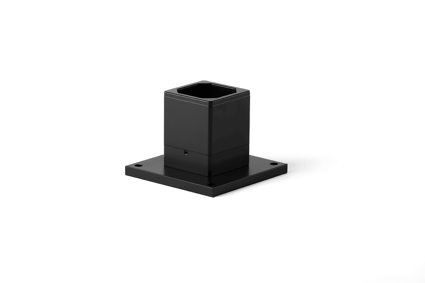 Stolpfot till Staketstolpe - Platta 120x120mm i aluminium för montering ...